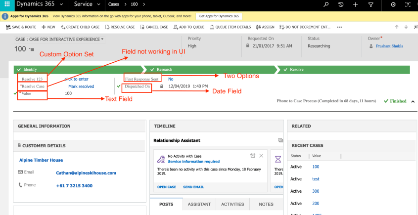 Bug! Bug ! Bug ! Can’t resolve a case – DIY D365